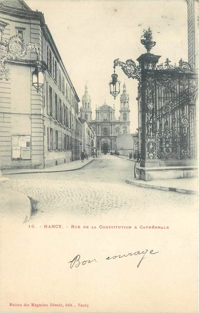 54 NANCY, RUE de la Constitution et Cathédrale 1902 EUR 1,50 - PicClick FR