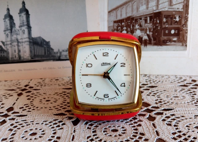 VINTAGE ALARM CLOCK, Kaiser, travel clock, wind up clock, mechanical ...