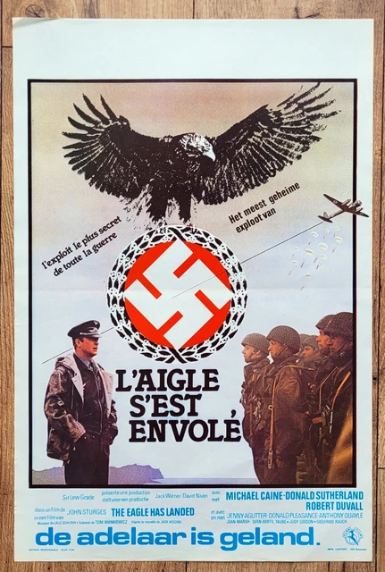 BELGIAN POSTER THE EAGLE HAS LANDED, MICHAEL CAINE, DONALD SUTHERLAND ...