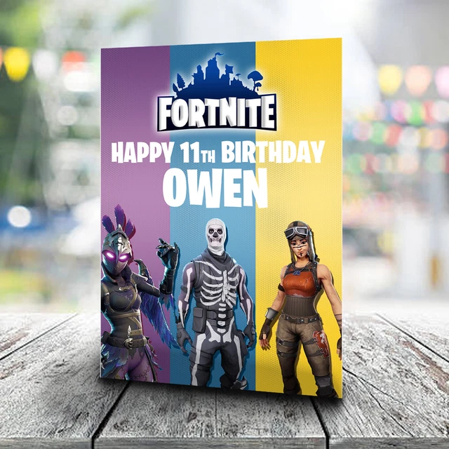 FORTNITE BIRTHDAY CARD - Personalised With Any Name and Age £3.99 ...