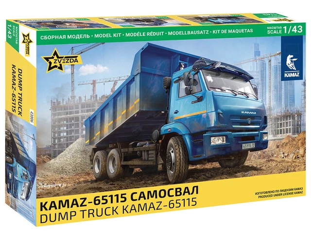 MODELLAUTO LKW MODEL Kit Bausatz Zvezda KAMAZ DUMP TRUCK KIT Modellbau ...