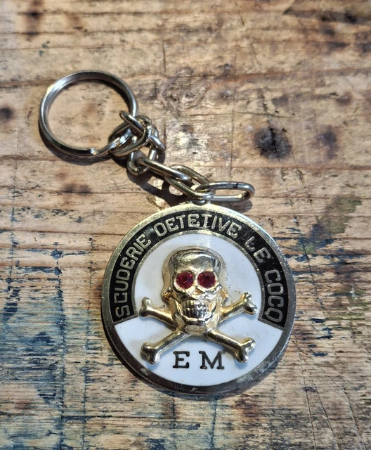 VINTAGE BRAZILIAN POLICE Scudere Detetive Le Coco Skull Keyring £10.00 ...