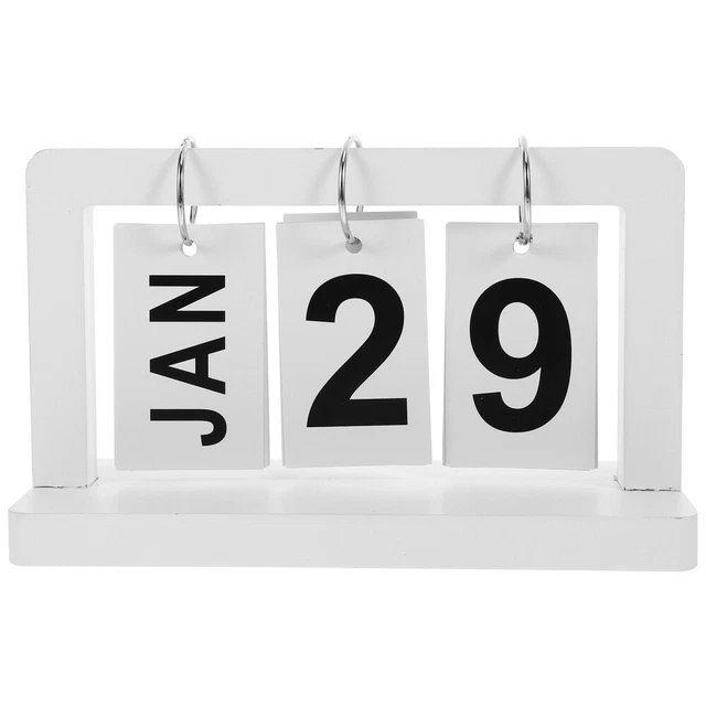 DESK CALENDAR PERPETUAL Desktop Flip Calendar Perpetual Calendar Rustic ...
