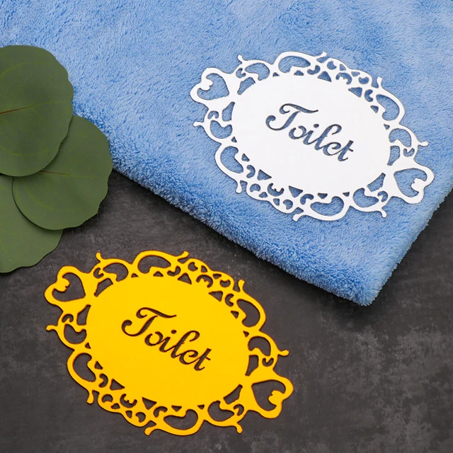 OFFICE BATHROOM BEDROOM Oval Mirror Sticker Toilet WC Door Indicator ...