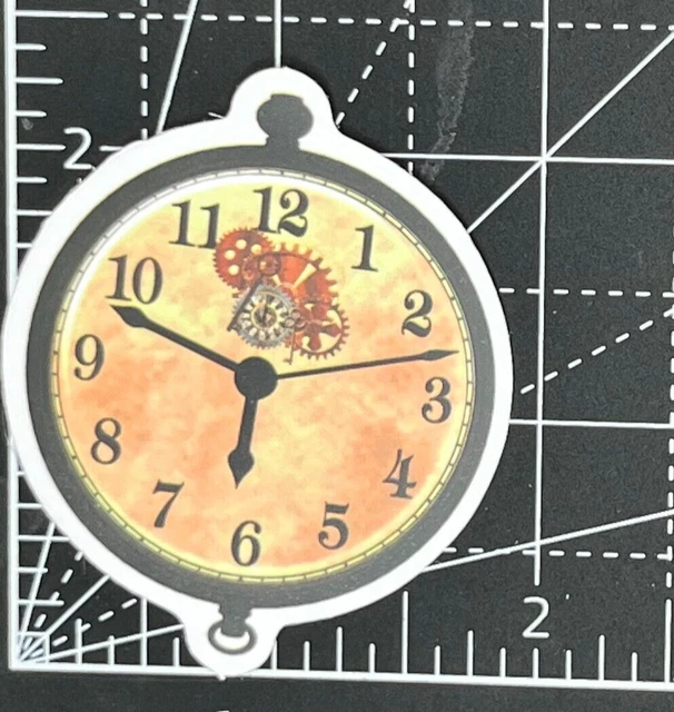 OLD TIME CLOCK - Grandfather Pocket Watch - Die Cut Vinyl Decal Sticker ...
