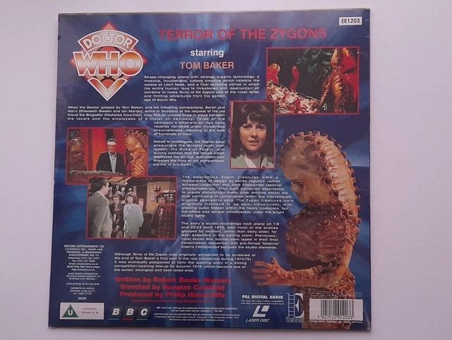 DR WHO LASER disc Terror of the Zygons vintage classic Tom Baker £95.00 ...