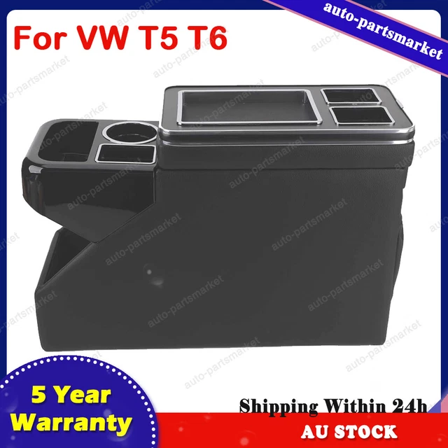 FITS VW T5 T6 Transporter 2003-2021Centre Console Storage Box Drink ...