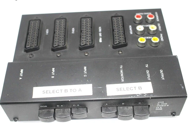 SWITCHING UNIT VHS-S-VHS Video - HI 8 RGB - 4, SCART EUR 11,42 ...