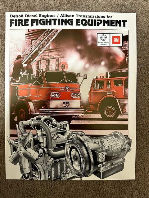 DETROIT DIESEL FIRE Fighting Engines Brochure 1981 $10.00 - PicClick AU