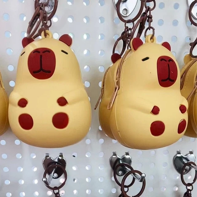 CARTOON ANIMAL CAPYBARA Keychain Bag Pendant Capybara Change Pouch ...