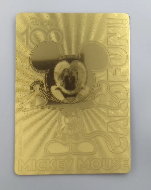 MICKEY MOUSE 2023 Card.Fun Disney 100 Photolithography Gold Golden 13/ ...