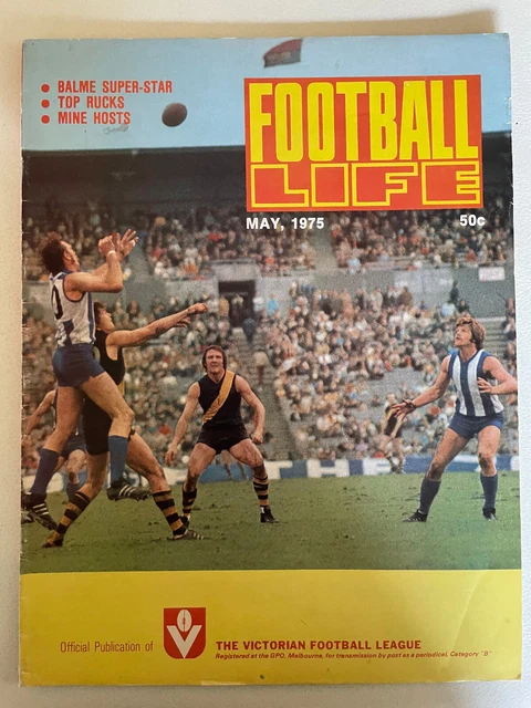 1975 FOOTBALL LIFE VFL Magazine Great Vintage Facts & Photos $6.99 ...