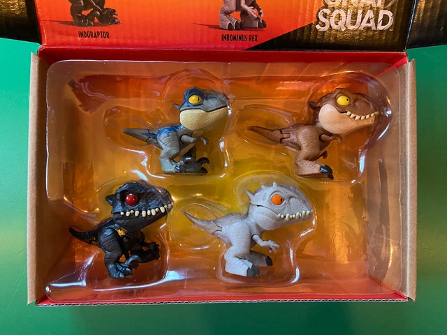 JURASSIC WORLD SNAP Squad Indoraptor Blu Velociraptor Indominus Set 4 ...