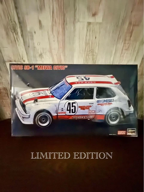 HASEGAWA 1/24 PLASTIKMODELL Honda Civic SB-1 Meiwa Race aus Japan EUR ...