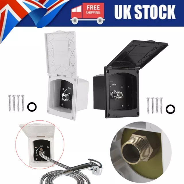 RV EXTERIOR SHOWER Box Inlet Kit Caravan Pressure Water Inlet/Outlet ...