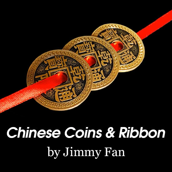 CHINESE COINS AND Ribbon by Jimmy Fan Classic Coin Magic Trick Illusion ...