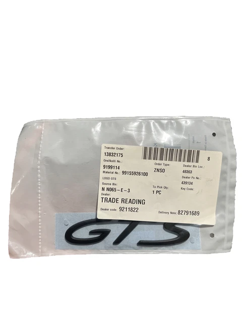 GENUINE NEW PORSCHE GTS SIDE BADGE Wing Emblem Logo For 911 997 ...