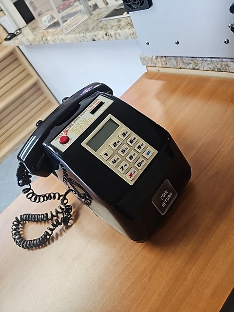 VINTAGE HOTEL LOBBY Pay Phone Telephone Coin Operated payphone Black £ ...