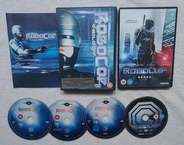 ROBOCOP TRILOGY DVD Box Set Robocop 1, 2, 3 + REMAKE UK R2 SCI FI DVD ...