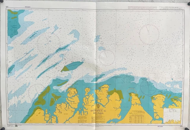 CARTE NAUTIQUE MARINE Admiralty 329 Entrée Du Rio Para Côte Nord Du ...