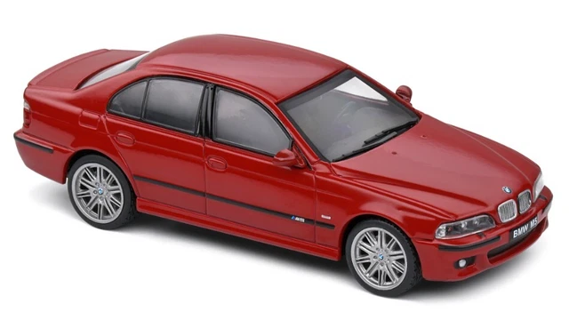 MINIATURE VOITURE AUTO 1:43 solido BMW E39 M5 2004 Red diecast Modélisme Static EUR 26,81 ...