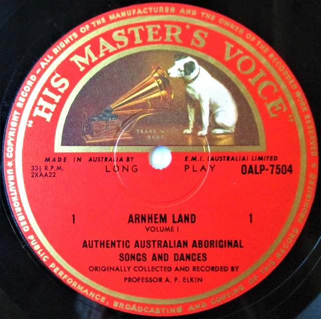 ARNHEM LAND VOLUME 1 - Australian Aboriginal Songs And Dances - 1957 ...