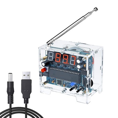 DIY RADIO FM Receiver Kit Digital Radio 76MHz-108MHz Adjustable ...