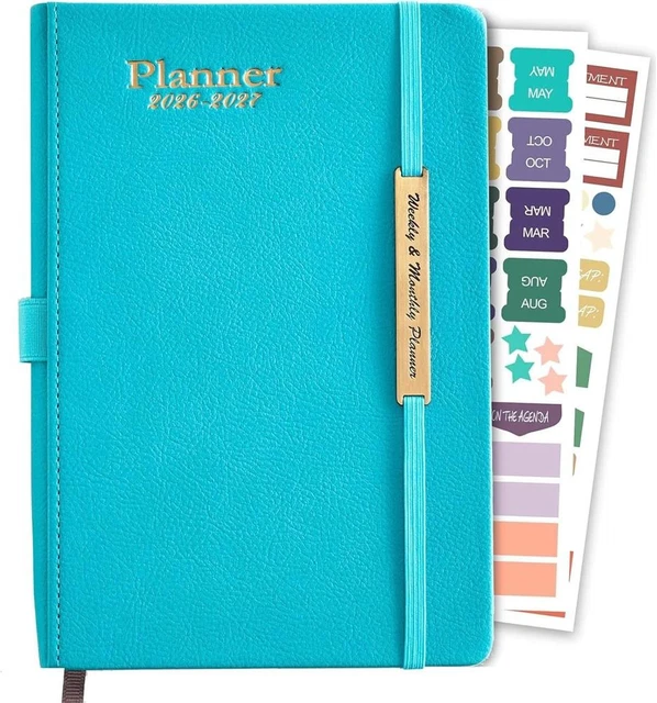 2026-2027 MONTHLY AND Weekly Planner with a Removable Pen Loop,Elastic ...