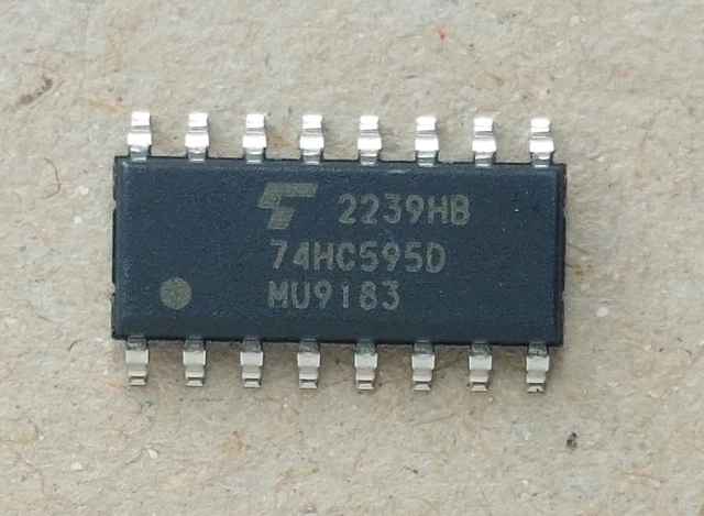 74HC595, 8-BIT COUNTER/SHIFT Register/Latch, SMD SO-16 [1~100 Stück ...