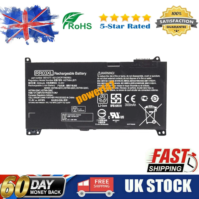 BATTERY FOR HP RR03XL ProBook 430 G4/440 G4/450 G4/455 G4/470 G4 851610 ...