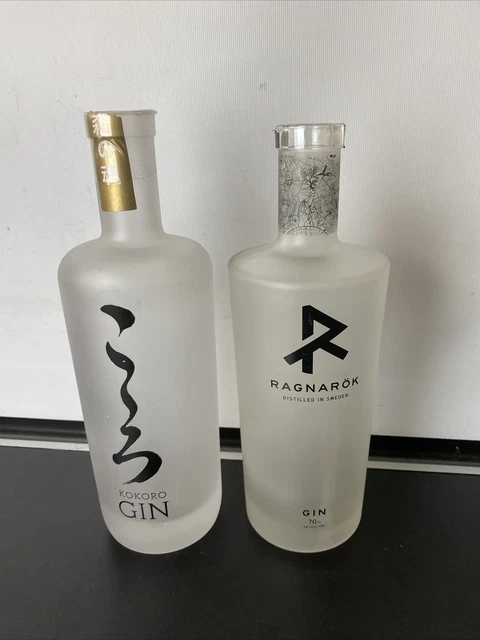 RAGNAROK GIN AND Kokoro Gin - Unusual Empty Bottles £14.99 - PicClick UK