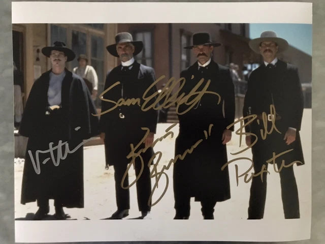 TOMBSTONE CAST SIGNED 8x10 Photo Russell Kilmer Paxton Elliott With COA ...