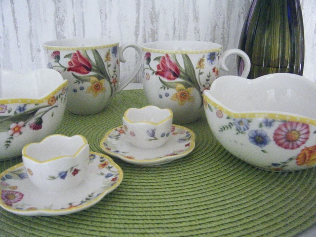 6 X VILLEROY & Boch Spring Awakening Frühsücks - Set für 2 Eierbecher ...