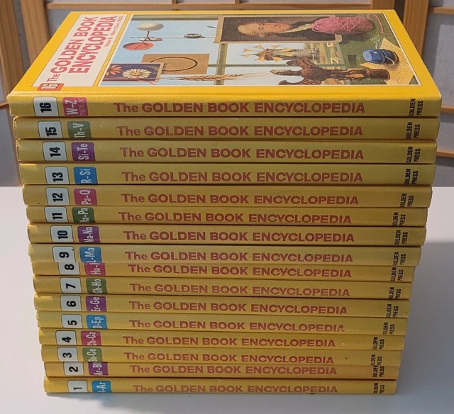 THE GOLDEN BOOK Encyclopedia Full Set of 1-16 Books Golden Press (1970 ...
