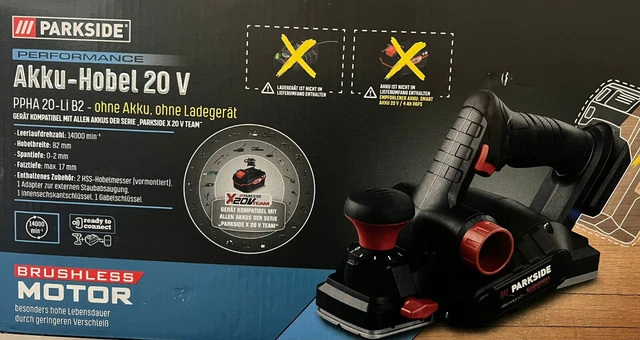 PARKSIDE® PERFORMANCE AKKU-HOBEL 20 V PPHA 20-Li B2 ohne Akku/Lagegerät EUR 79,90 - PicClick DE