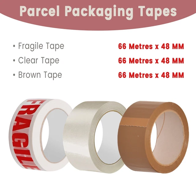 CLEAR BROWN PARCEL Tape Strong Packing Carton Sealing Tape Packaging ...