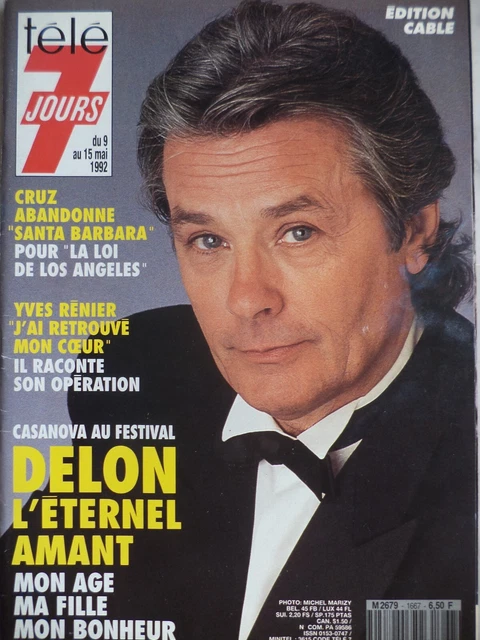 MAGAZINE &TÉLÉ 7 Jours" n° 1667 DELON Rénier HILL Fernandez NIRVANA Huston EUR 4,50 - PicClick FR