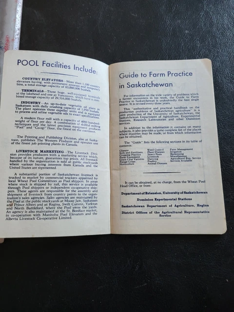 VINTAGE ORIGINAL 1958 Sask Wheat Pool Country Grain Elevator Farm Note ...