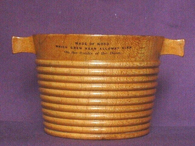 MAUCHLINE WARE LUGGIE Or Coggie Beautifully Turned In Sycamore Wood. C ...
