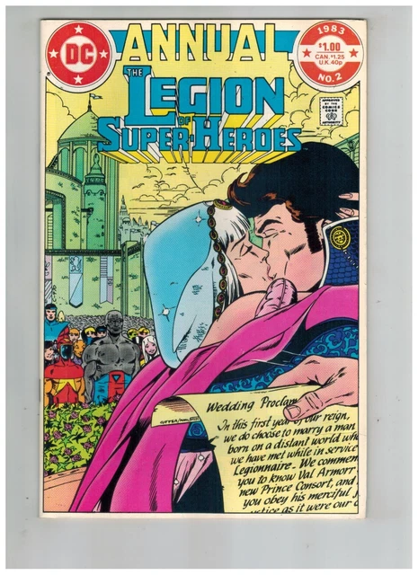LEGION OF SUPER-HEROES Annual 2 Karaté Kid/Princess Projectra Mariage ...