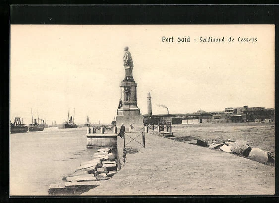 CPA PORT SAID, Ferdinand de Lesseps EUR 5,00 - PicClick FR