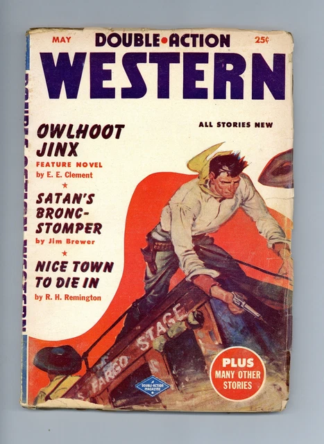 DOUBLE-ACTION WESTERN MAGAZINE Pulp May 1954 Vol. 21 #5 VG £17.49 ...