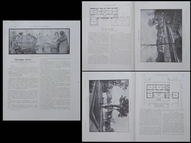 LA CONSTRUCTION MODERNE n°36 1926 LE VESINET, VILLAS JEANNE LANVIN ...