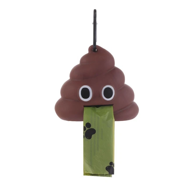 FECAL SHAPE POOP Bag Cat Trash Carrier Dog Dispenser Pet Waste Bag ...