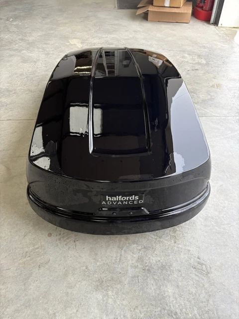HALFORDS ADVANCED ROOF Box - 470lt - Gloss black £182.72 - PicClick UK