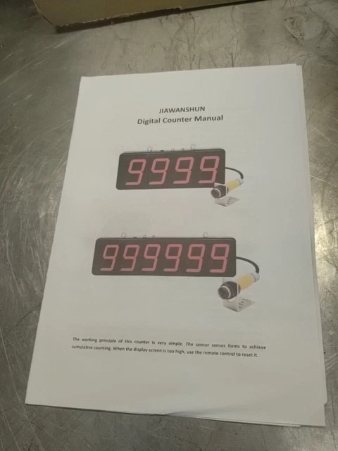 JIAWANSHUN DIGITAL COUNTER Led Digital Counter Display Count Up to 9999 ...