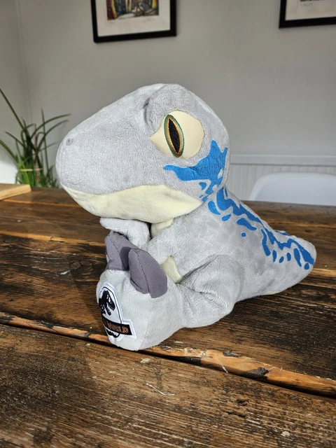 JURASSIC WORLD DOMINION Baby blue Chunky Velociraptor plush soft toy £7 ...