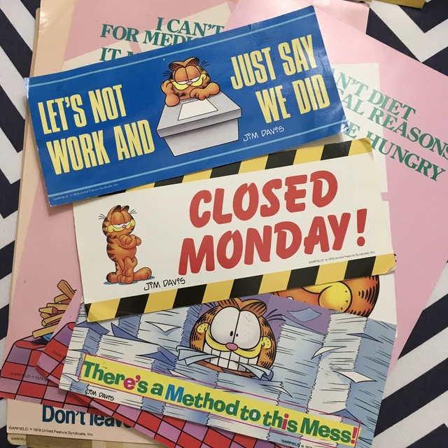 VINTAGE ARGUS GARFIELD The Cat Poster Set of 9 Large/ Small Cardboard ...