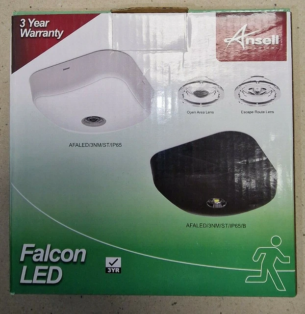 ANSELL FALCON IP65 LED Surface Emergency Downlight 3W AFALED 3NM ST £37 ...