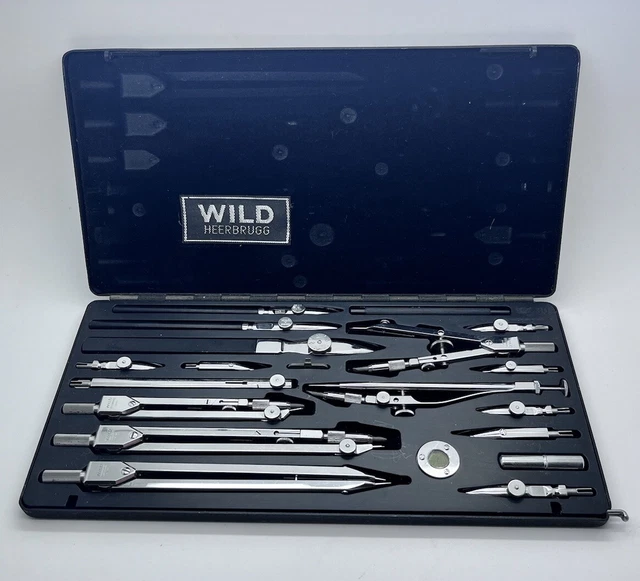 COMPLETE WILD HEERBRUGG Drafting Kit RZ-30 compas dessin RZ30 Made in ...